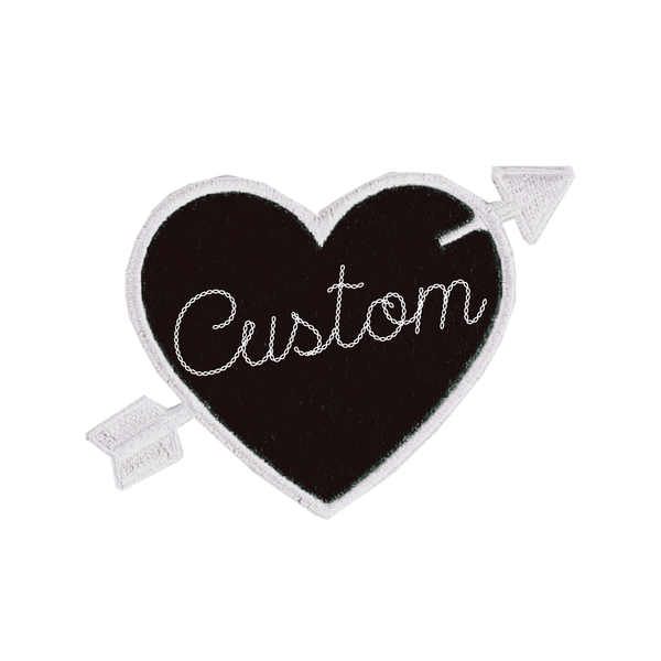 Custom Black Heart Patch Personalized - Daily Disco
