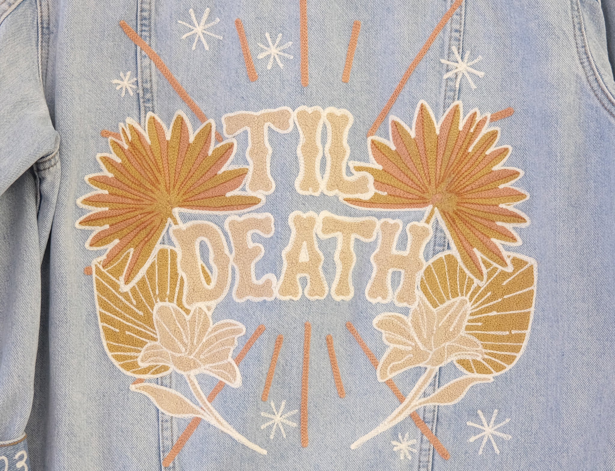 Custom Chainstitch Embroidered Denim Jackets • Daily Disco Custom ...